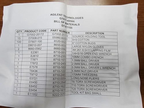 Agilent G7077-60566 GC/MS tool kit and cleaning supplies | eBay