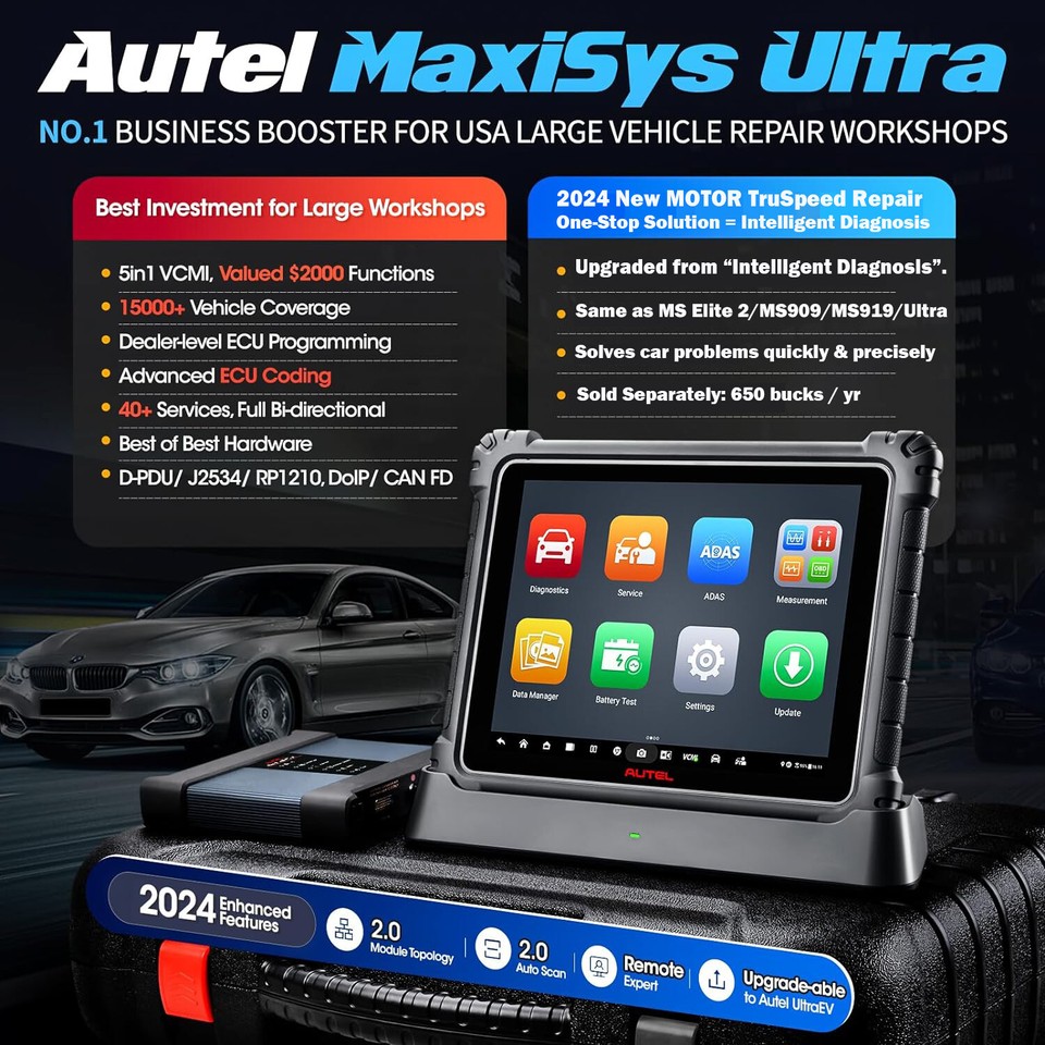 2025 Autel MaxiSys Ultra MSULTRA Auto 5-IN-1 Diagnostic Scan Tool ...