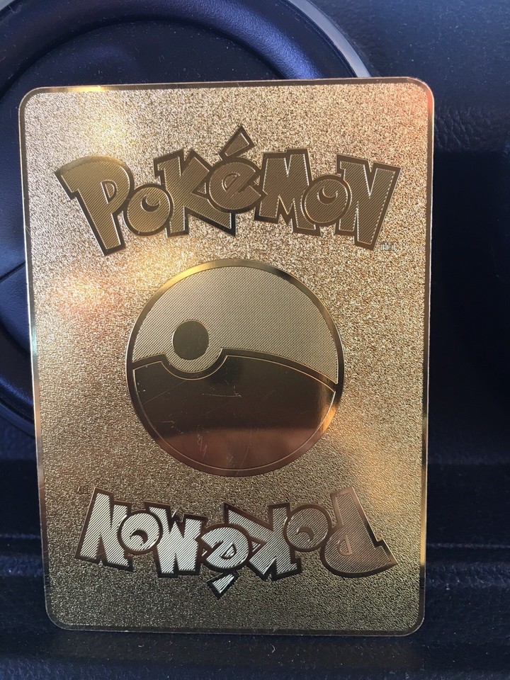 Charizard V - Gold Solid Métal Pokemon Card - HP220 - English - Fan Art ...