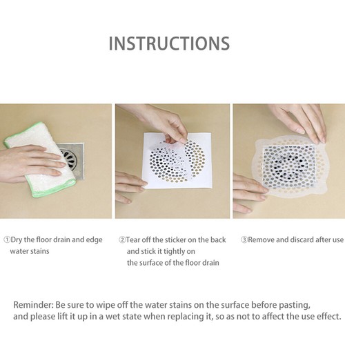 Sink Strainer Kitchen Stopper Cover Disposable Drain Sticker Hair ...