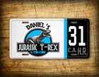 Custom Jurassic T-Rex License Plate Dinosaur Park Jeep Wrangler Sahara ...
