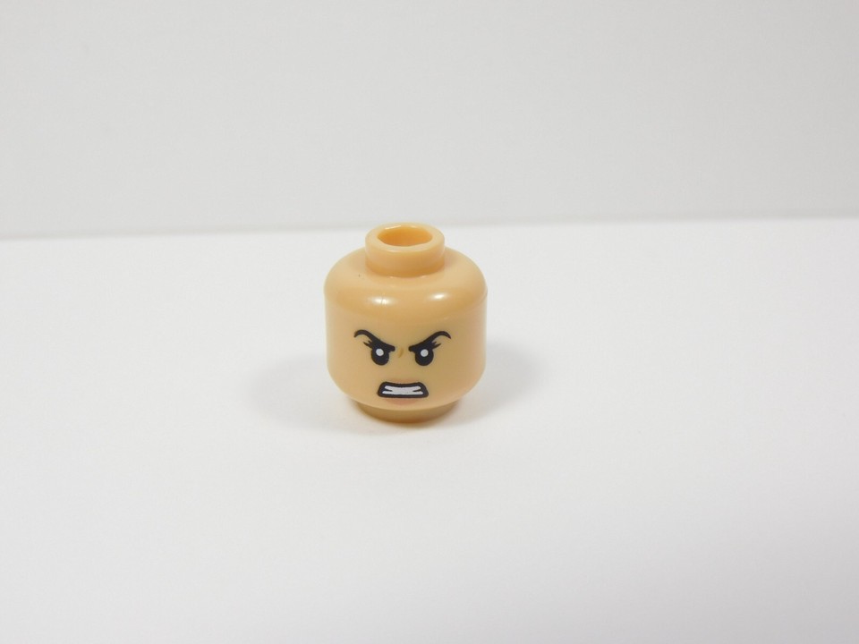 LEGO Marvel Light Nougat Female Girl Dual Sided Head Minifig Angry Q7 ...