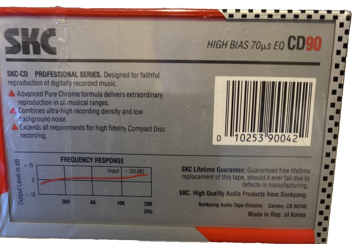 SKC CD 90 Type II Chrome Blank Cassette Tape 1990 for sale online | eBay