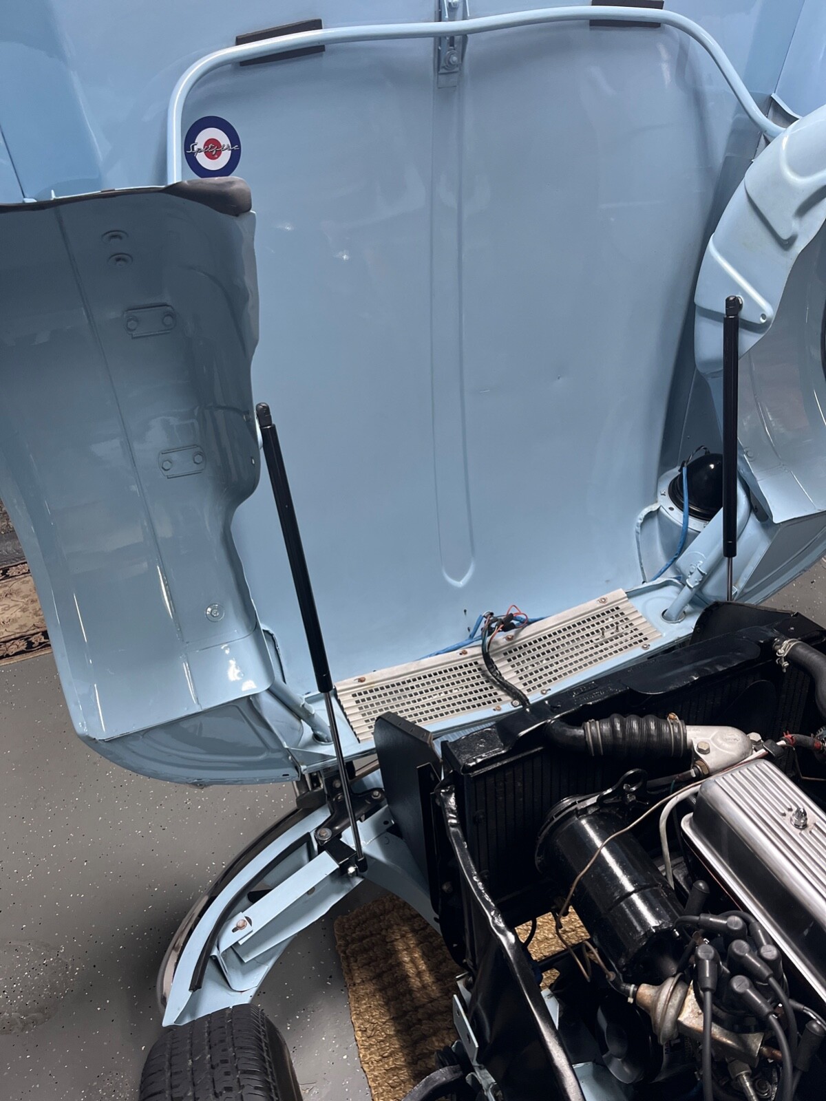 Triumph Spitfire BONNET LIFT KIT. Hood Prop Support Shock Strut Spring ...