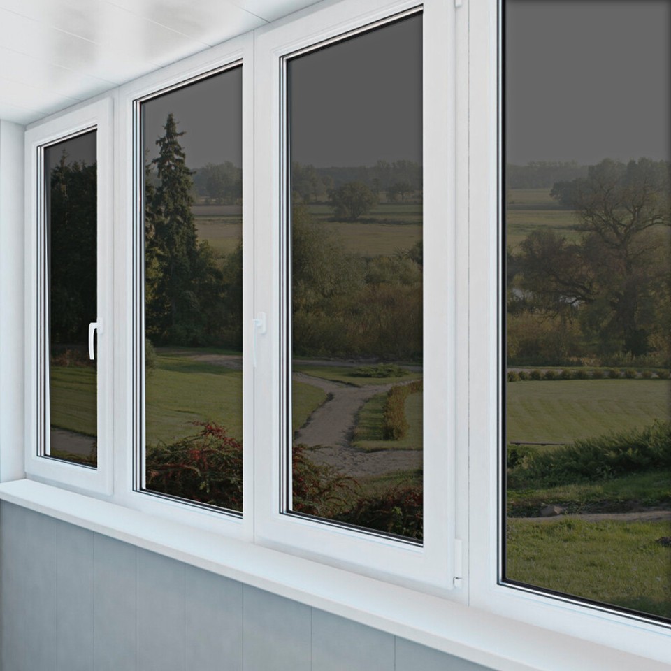 Light-shielding Window Film Adhesive Privacy Obscuring Plastic One Way ...