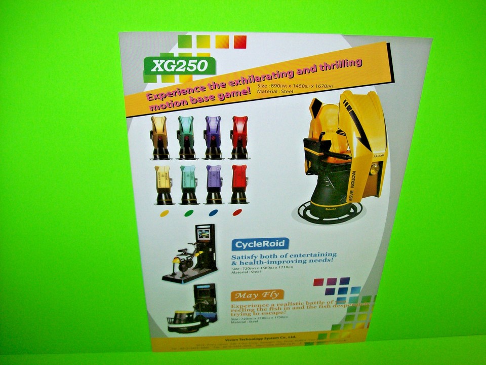 Vision Technology XG250 Original Video Arcade Game Promo Flyer VTS ...