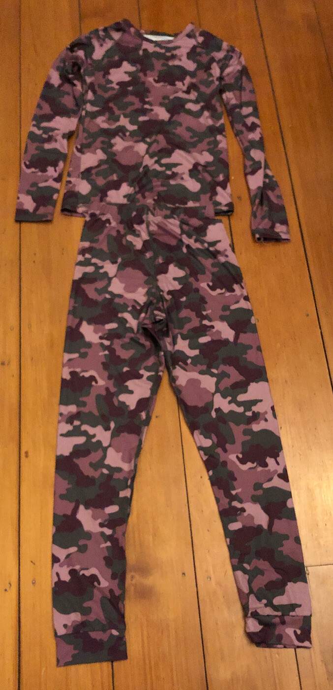 As New Pink Camo Thermals Top and pants Size 14 | eBay