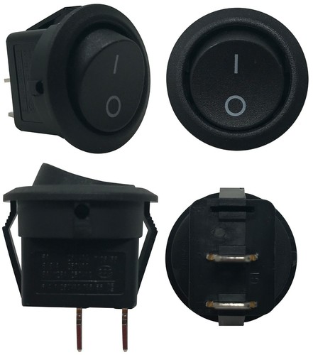 4 Pack Black Non-Illuminated Momentary ON OFF Round Rocker Switches 12V ...