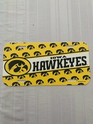 Iowa Hawkeyes NCAA Plastic License Plate Wincraft | eBay