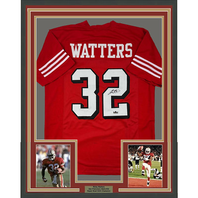 Framed Facsimile Autographed Ricky Watters 35x39 San Francisco Reprint ...