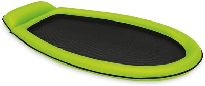 INTEX Inflatable Mesh Lounge Floating Raft w/ Headrest GREEN | eBay