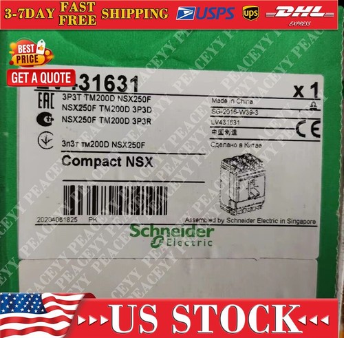 SCHNEIDER LV431631 3P3T TM200D NSX250F NEW IN BOX .DHL/UPS | eBay