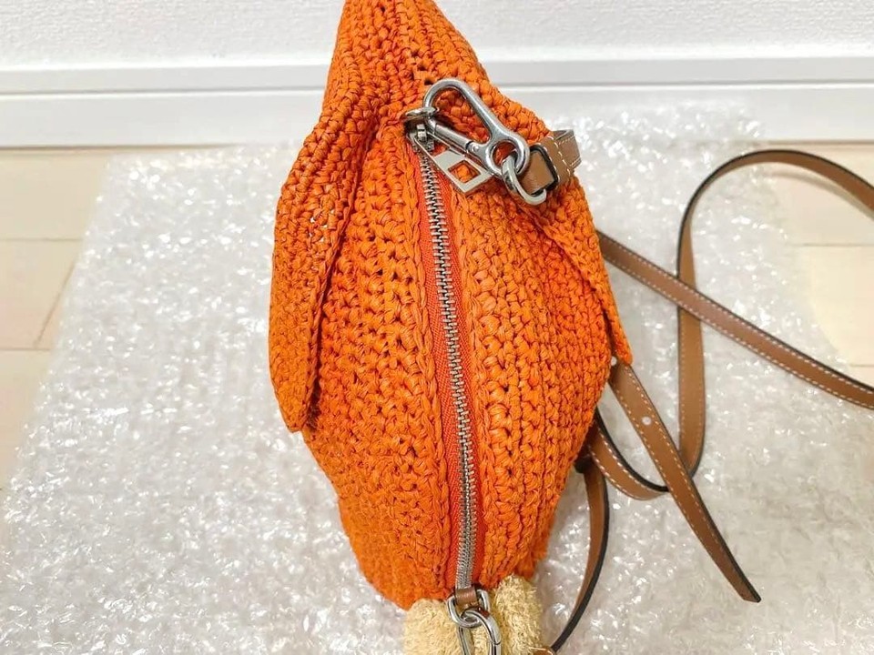 LOEWE Women Bag Shoulder Rabbit Limited Edition VHTF Orange LOEWE used ...