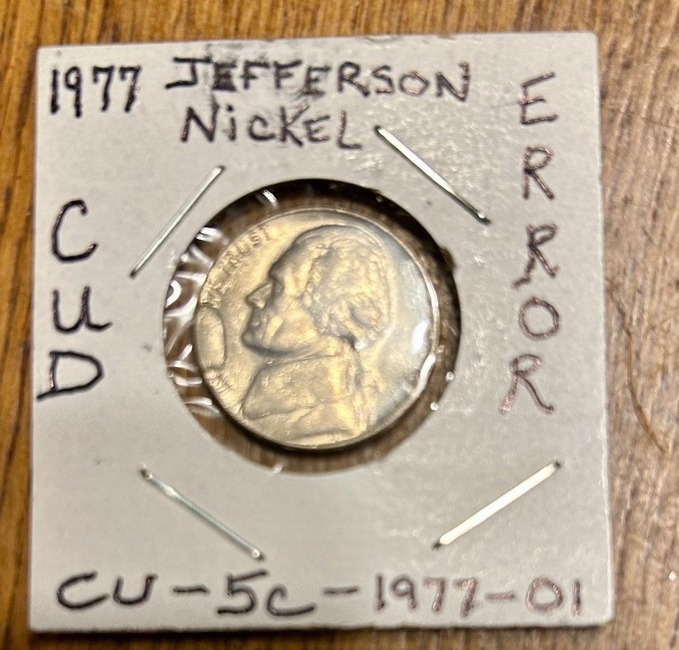1977 Jefferson Nickle Unique Cud The Very Rare Error Coin | eBay