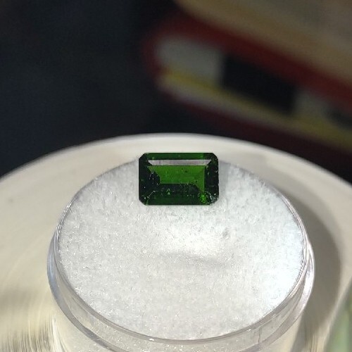 Pretty! Estate 1.80ct 9x6mm Emerald Cut Deep Green Chrome Diopside ...