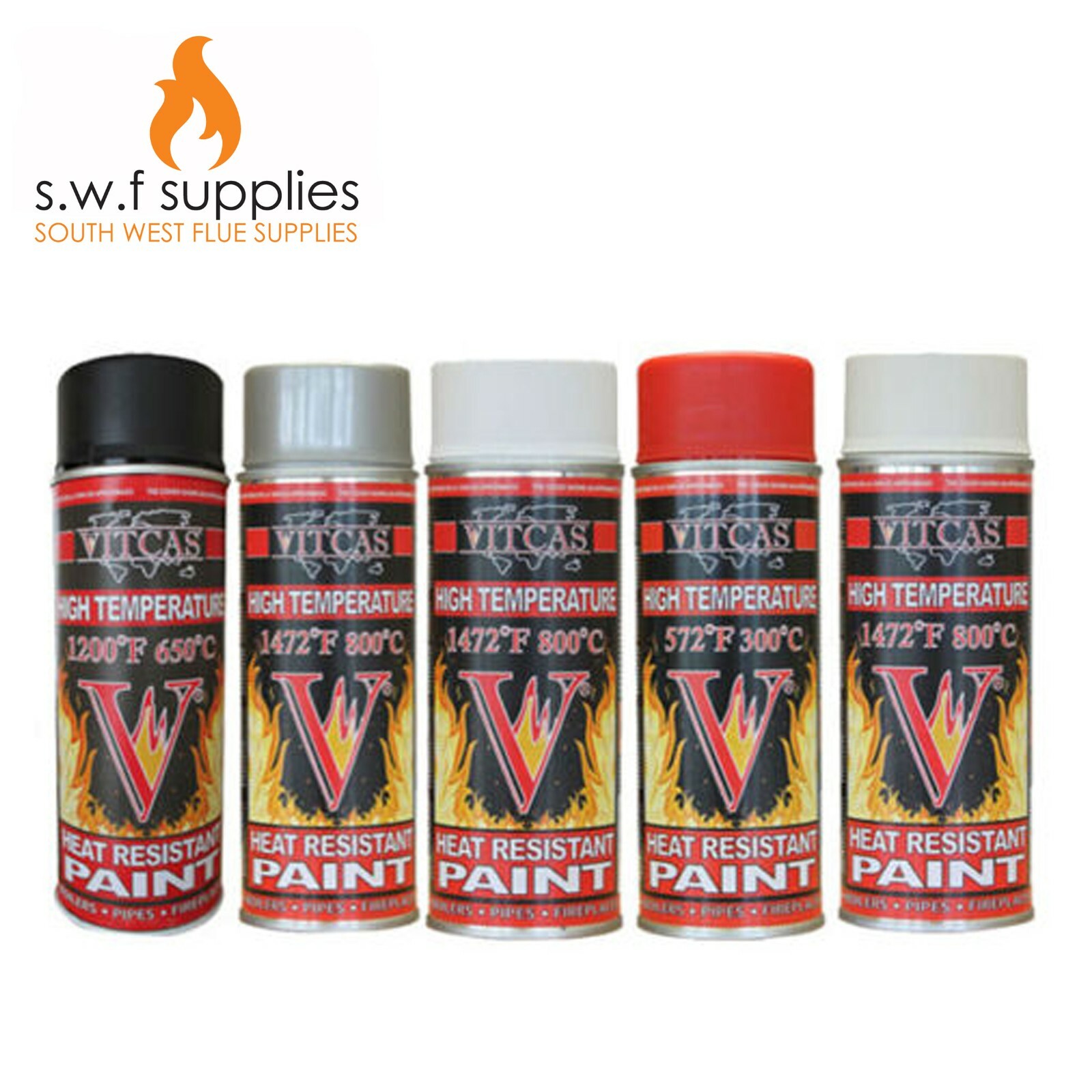 Vitcas High Temperature Spray Paint For Stoves Ovens Cookers Heat ...