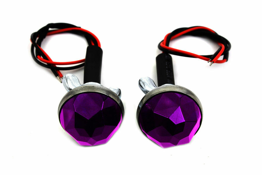 Purple LED Reflector Set for Harley Davidson by V-Twin | eBay