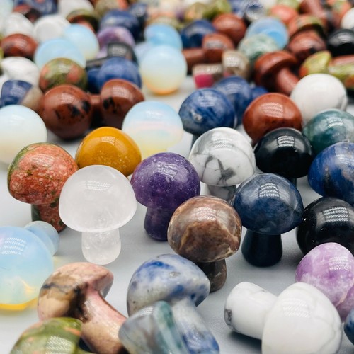 5pcs Mix Natural Quartz Crystal Mushroom/Hand Carved Mineral Healing | eBay