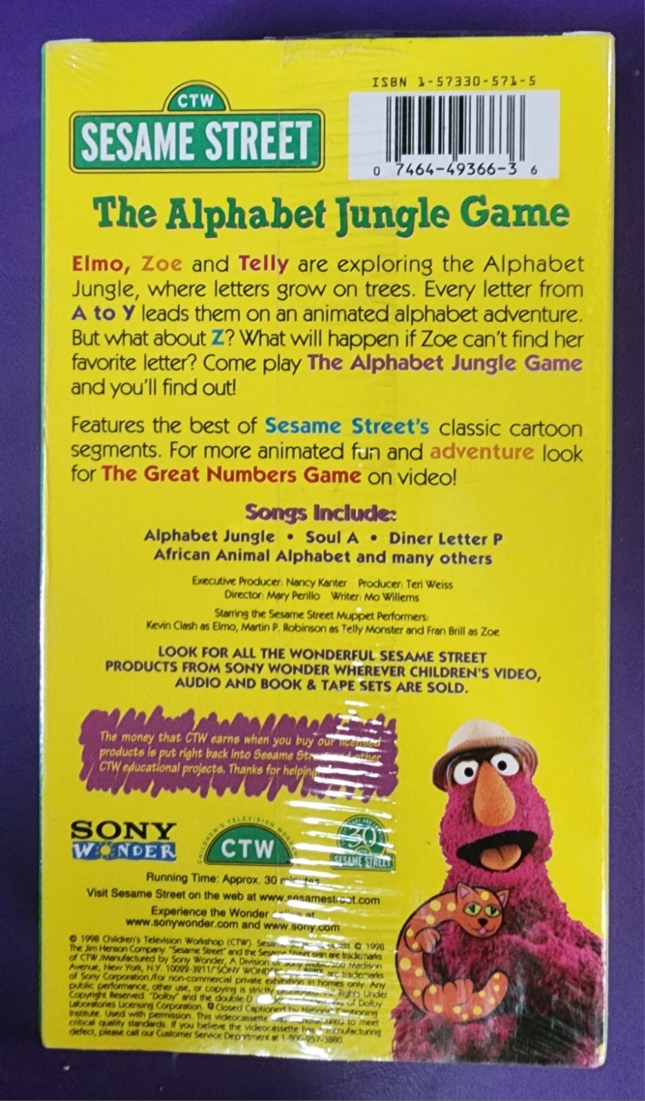 Sesame Street - The Alphabet Jungle Game (VHS, 1998) for sale online | eBay