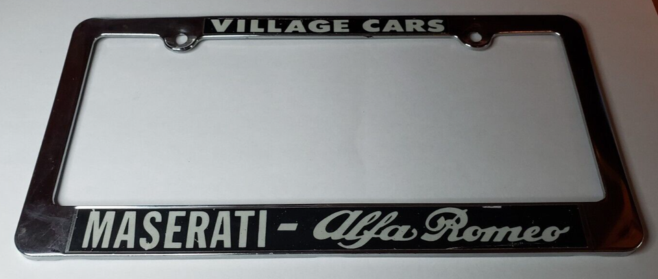 Rare Vintage VILLAGE CARS MASERATI - Alfa Romeo Chrome Metal License ...
