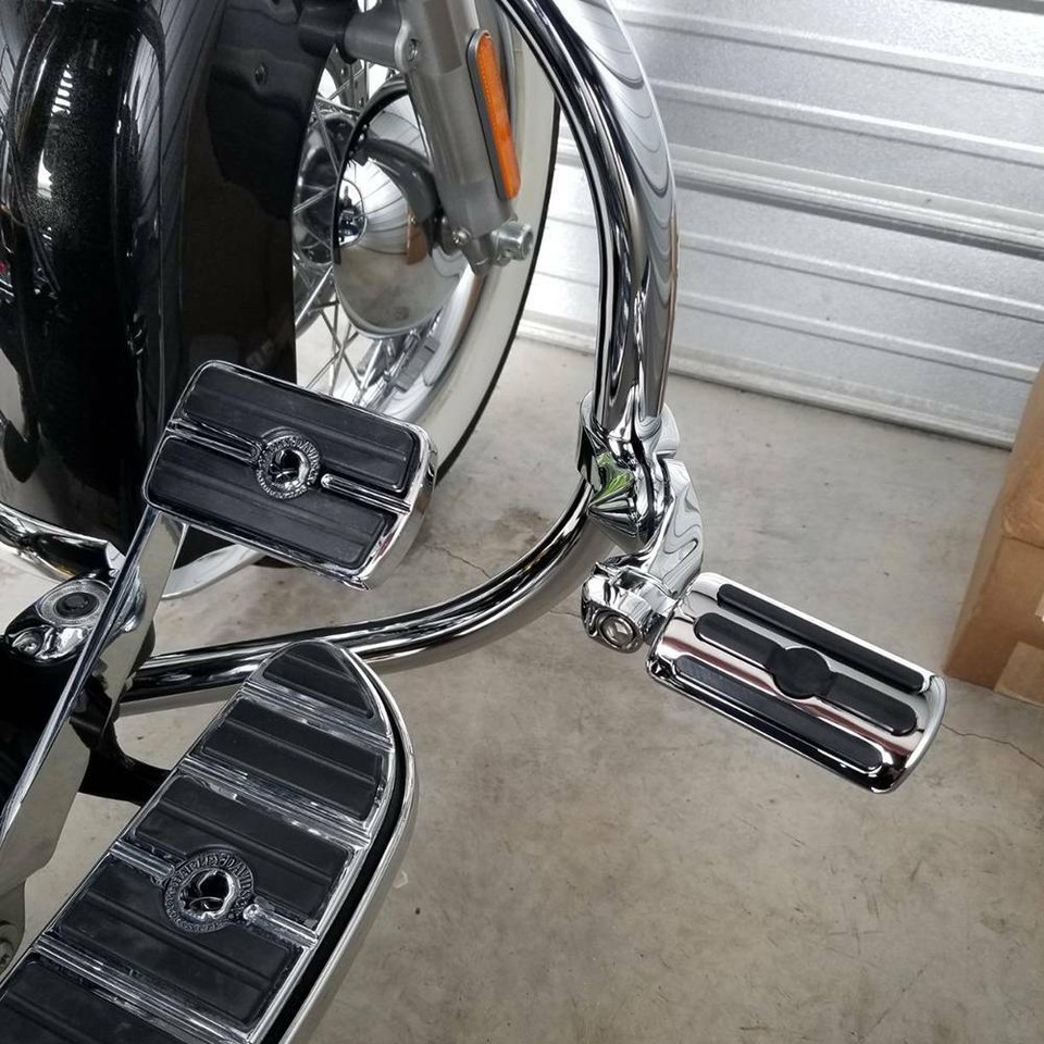 Chrome Highway Foot Pegs Pedal Rest For Harley Davidson Heritage ...