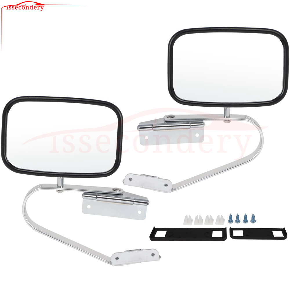 Manual Steel Mirrors Chrome Fits 1980-1997 Ford F-Series Cab Pickup LH ...