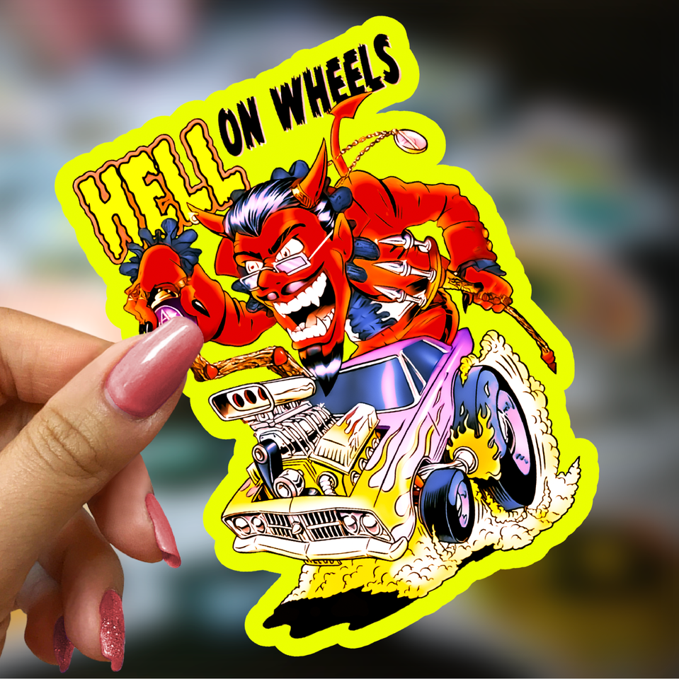 Rat Fink Ed Roth Vinyl Decals 50pcs Hot Rod Custom Car Bike Skateboard ...