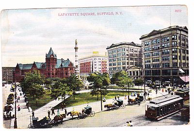 LAFAYETTE SQUARE----BUFFALO----NEW YORK---POSTCARD | eBay
