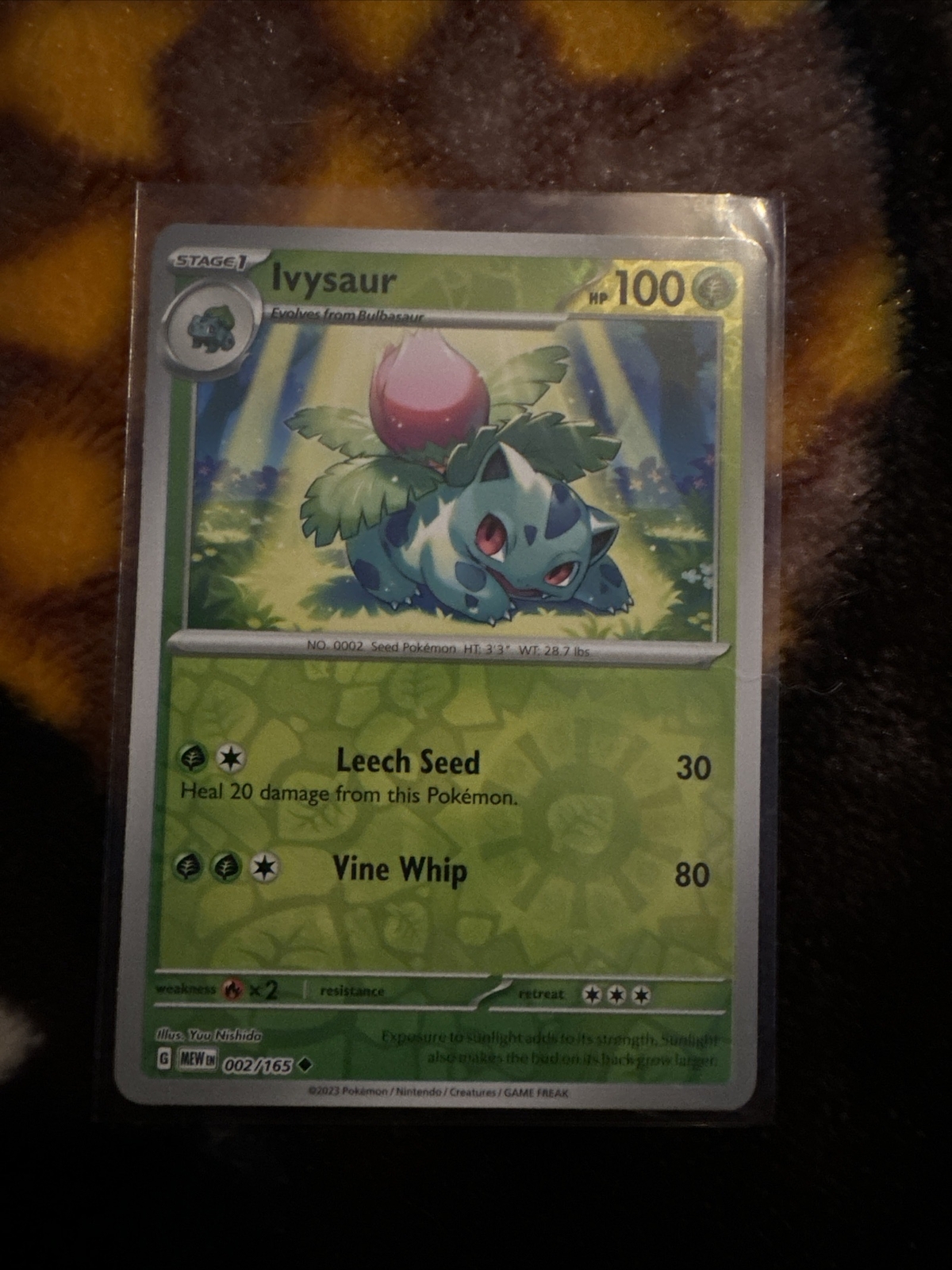 Pokemon 151 Ivysaur 002/165 REVERSE HOLO - NM - English | eBay