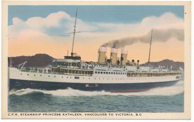 SS Princess Kathleen CPR Passenger Ship Vancouver Victoria BC Harry ...