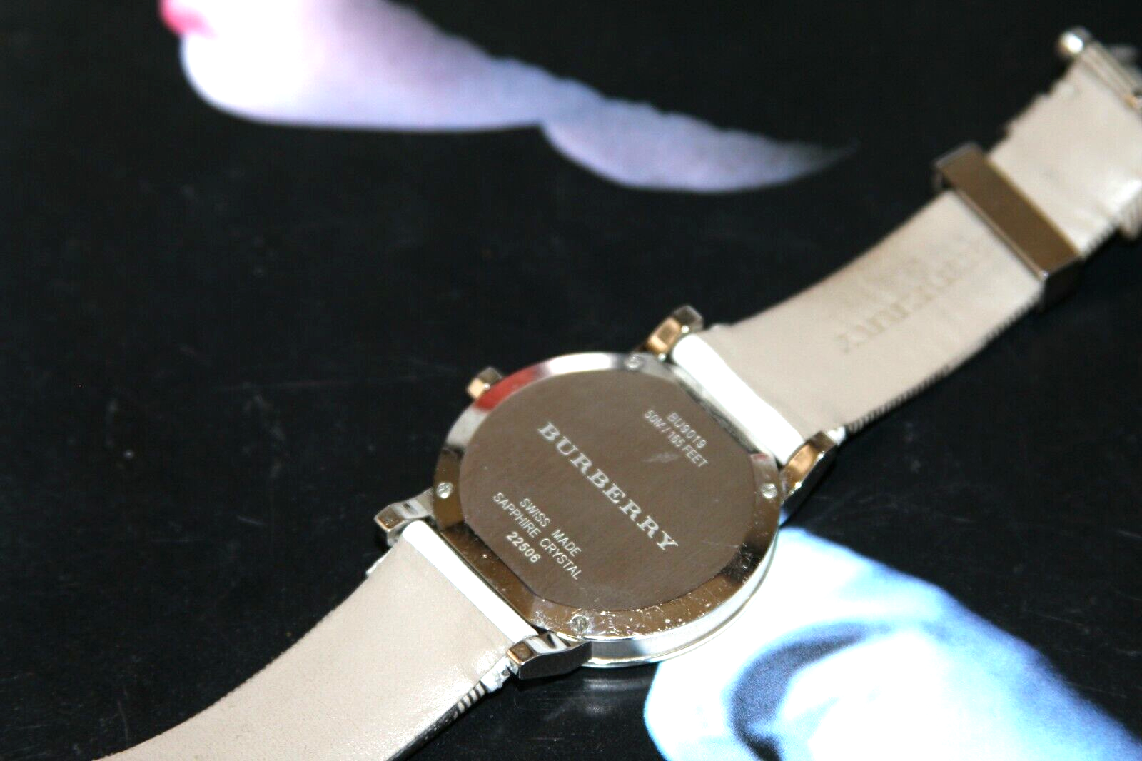 Burberry BU9019 Women's White Sun-Ray Dial Check Watch #107 | eBay