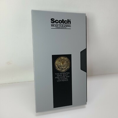 Scotch Head Cleaning Video Cassette From 3M Technology VCR Cleaner VHS ...