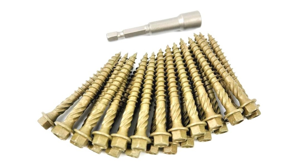 HEX HEAD LANDSCAPE SCREWS SLEEPER DECKING FIXING TIMBERFIX TIMBERLOK IN ...