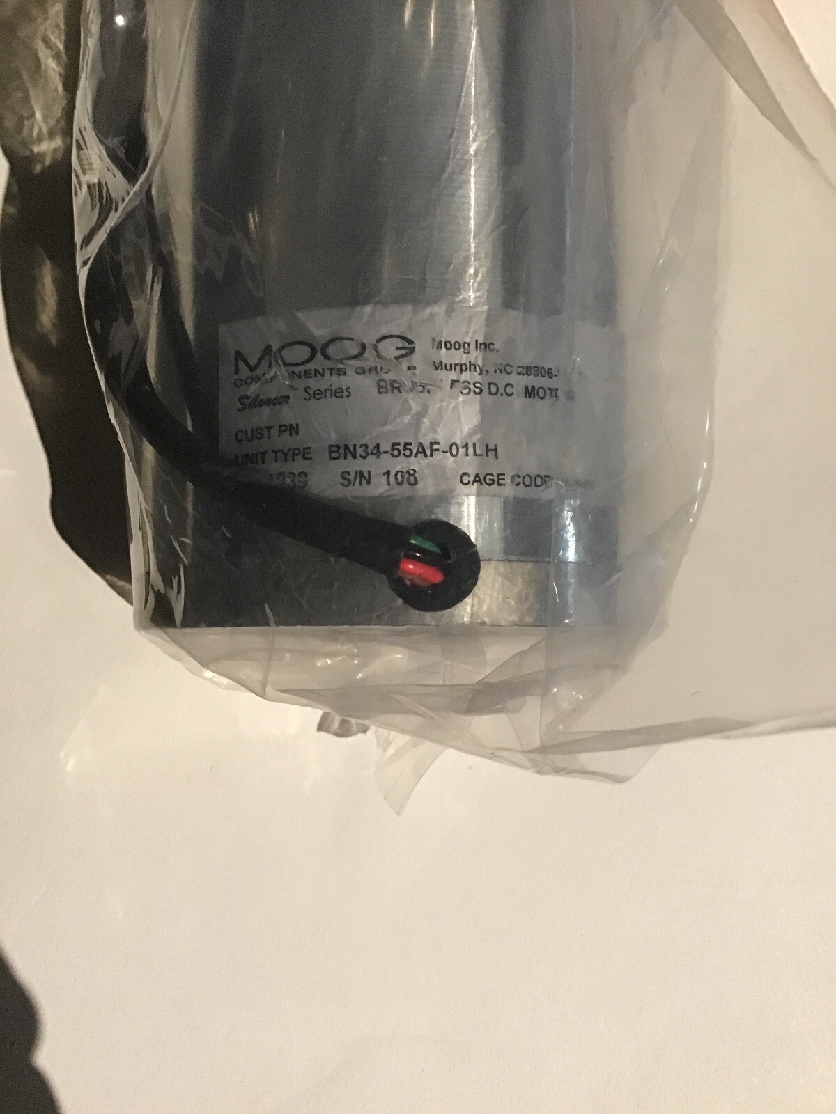 MOTOR Moog BN34-55AF-01LH DC Brushless Motor | eBay