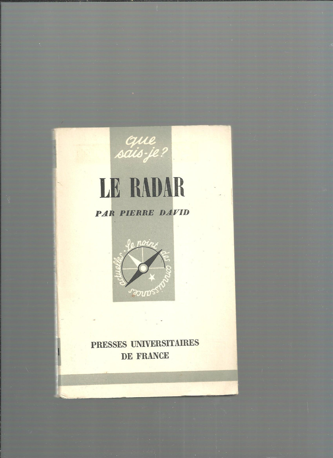 Le radar Pierre David Que sais-je ? REF E34 | eBay