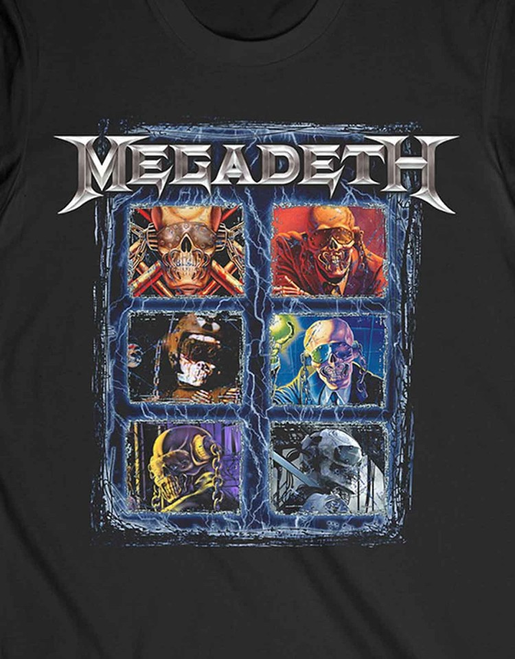 Megadeth T Shirt Vic Head Grip Band Logo new Official Mens Black | eBay