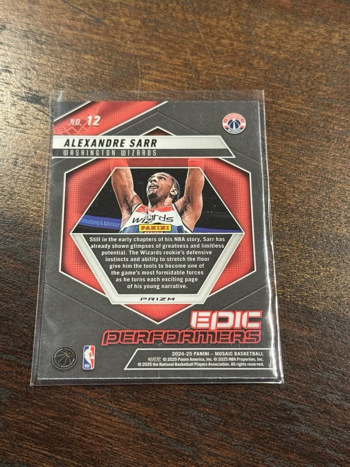 2024-25 Panini Mosaic Epic Performers Alexander Sarr Mosaic #12 | eBay
