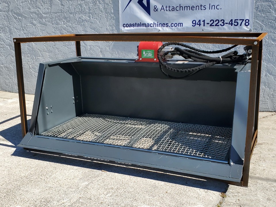 Vibrating Dirt Screen Sifter Bucket Hydraulic Attachment for Skid Steer ...