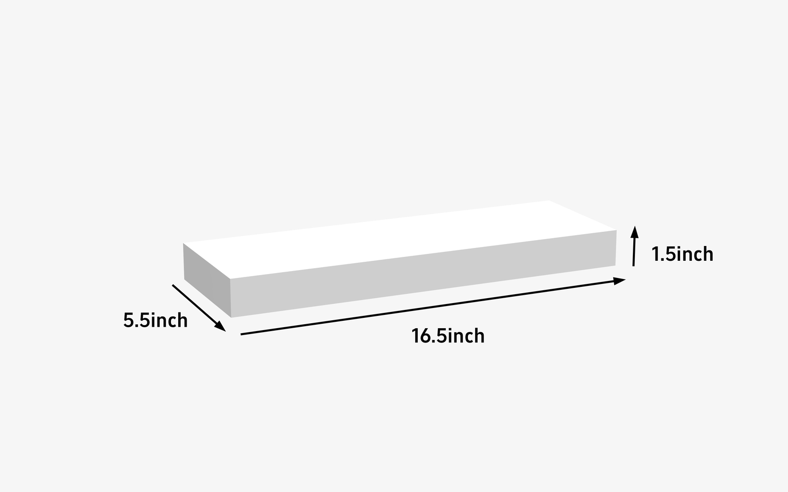 Mainstays White 16.5" Wood Floating Shelves, Set of 2 | eBay