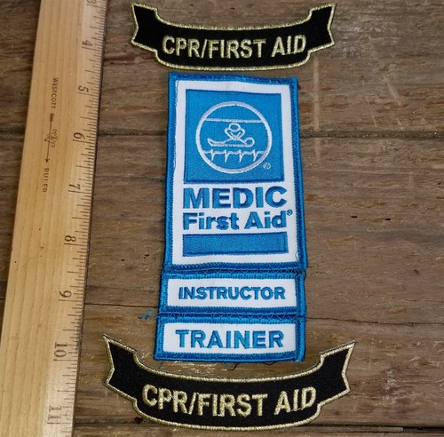 MEDIC FIRST AID CPR PATCHES FROM GWRRA BIKER JACKET GOLD WING ROAD ...