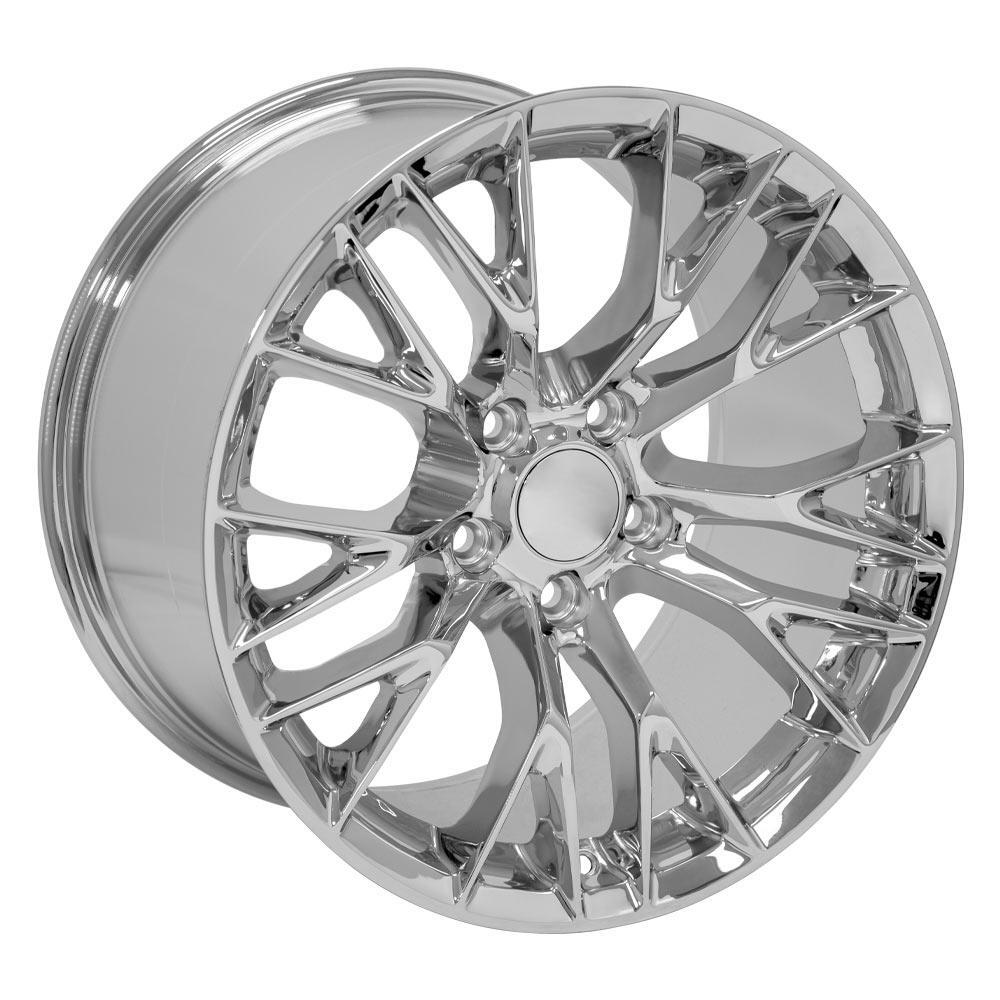 CP 18x8.5/18x10.5 Rims Fit Corvette Camaro C7 Z06 Style Chrome 5734 ...