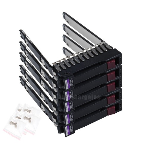5x HP Proliant 2.5" SAS / SATA G5 G6 G7 Server Hard Drive Caddy Tray ...
