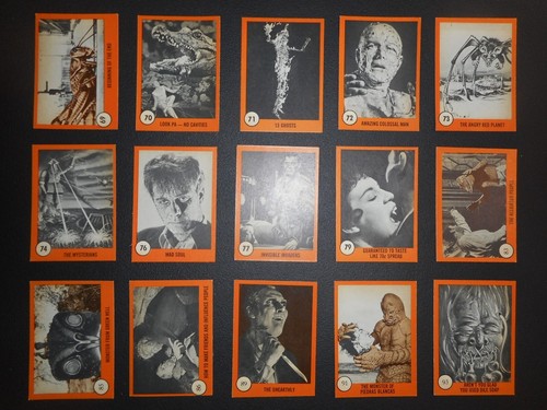 1961 HORROR MONSTER ORANGE CARDS (PICK A SINGLE) NU-CARD *HIGH GRADE ...
