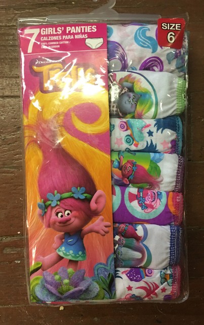 Trolls Underwear Girls Sz 6 Panties 7 Pairs 100 Cotton for sale online ...