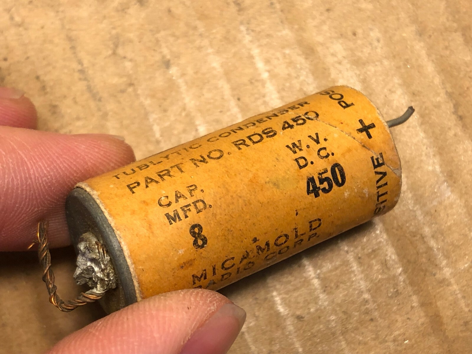 Vintage Micamold Paper Capacitor 8 uf 450v Axial tube amp cap 1940s | eBay