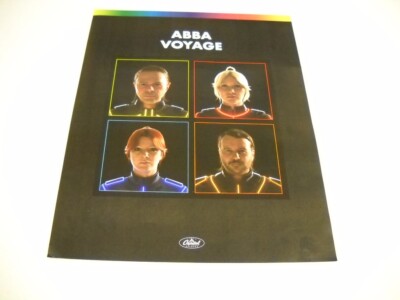 ABBA trimmed in Neon for VOYAGE original 2022 Promo Poster Ad | eBay