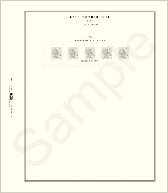 New 2018 Scott Stamp Album Supplement Pages Simplified Plate Number ...