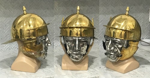 Roman silvered face mask Teutoburg Forest Battle Coolus G Helmet Varus ...