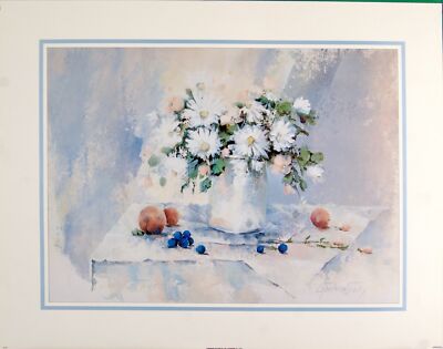 (22 x 28) Art Print SL940 Charlene Lawley Flowers on a Table II | eBay