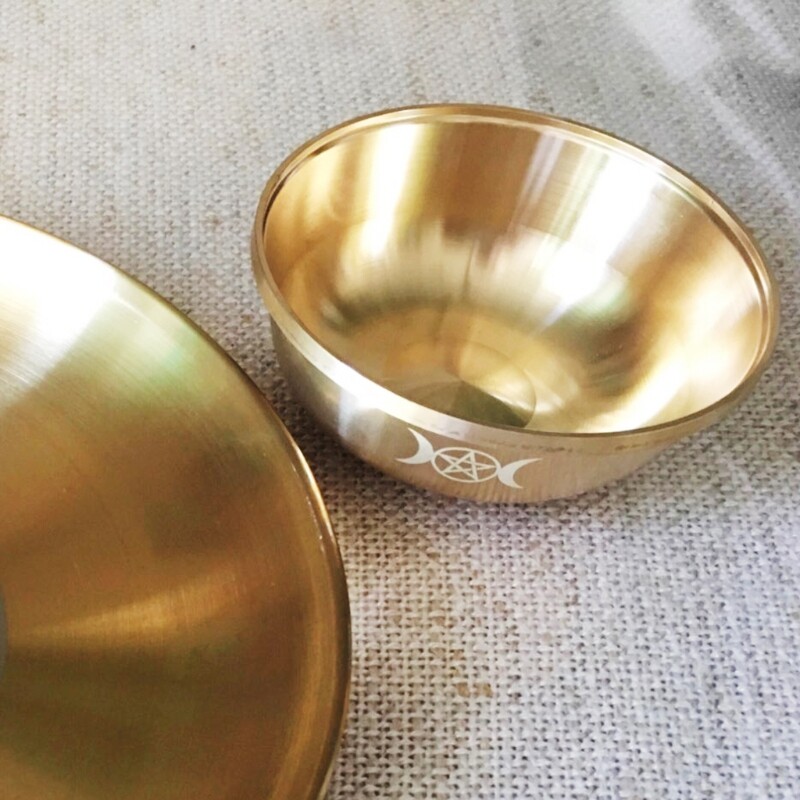 Altar Bowl Ritual Gold Plating Tableware Ceremony Moon Divination ...